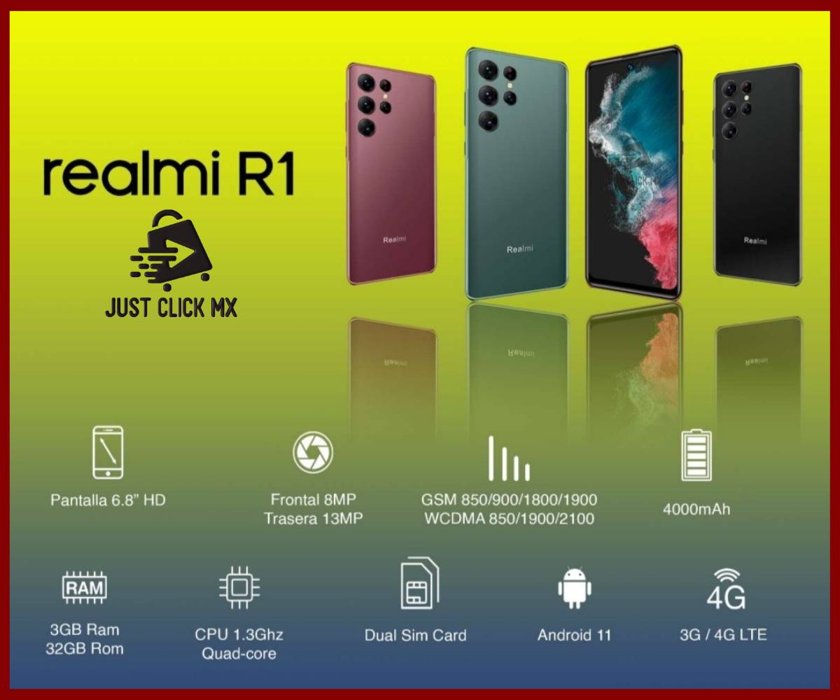 Celular Smartphone Realmi R1 F-HD 6.8” Con 3 Cámaras Bronce Diseño Tip ...